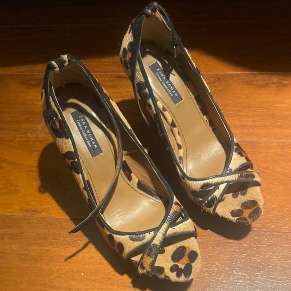 Zara | Shoes | Leopard Zara Heels | Poshmark